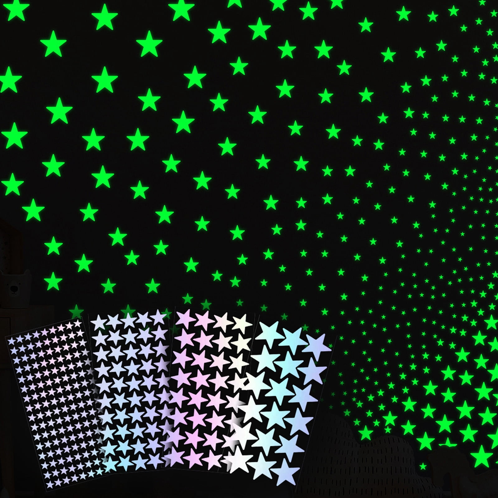 Tyidzon Glow in The Dark Star Stickers, Bright Lasting Wall Stickers ...