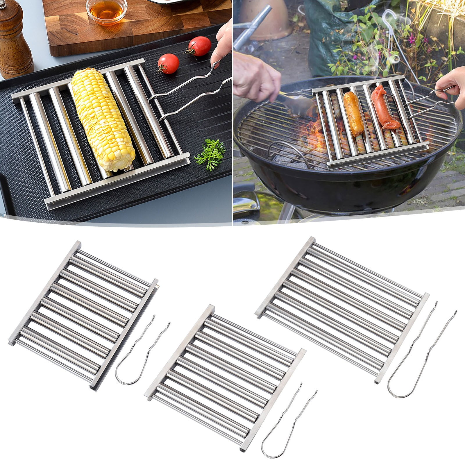 Tyidzon Hotdog Roller Grill Stainless Steel Sausage Roller Rack ...