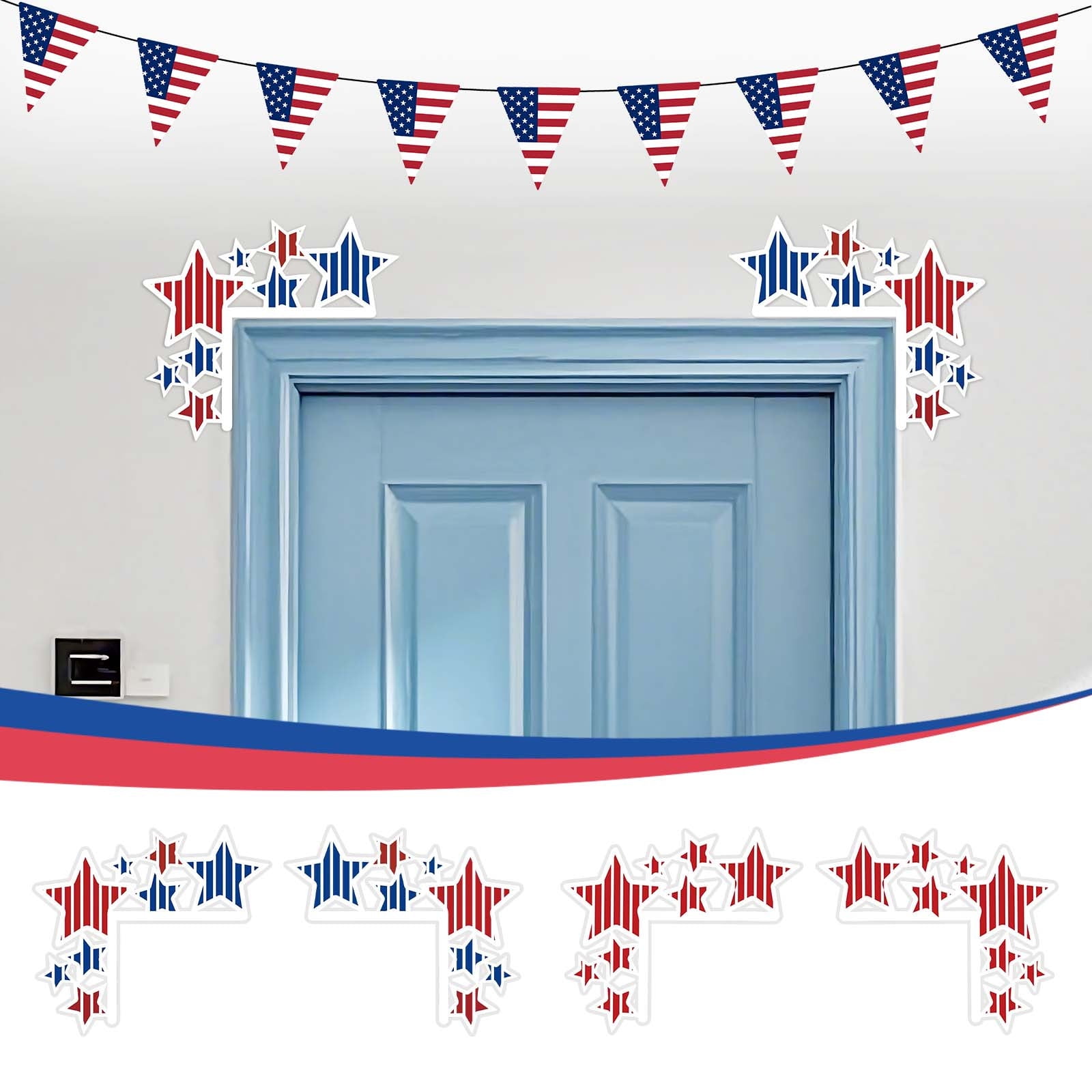 Tyidzon Independence Day Door Corner Decor, Patriotic Wooden ...
