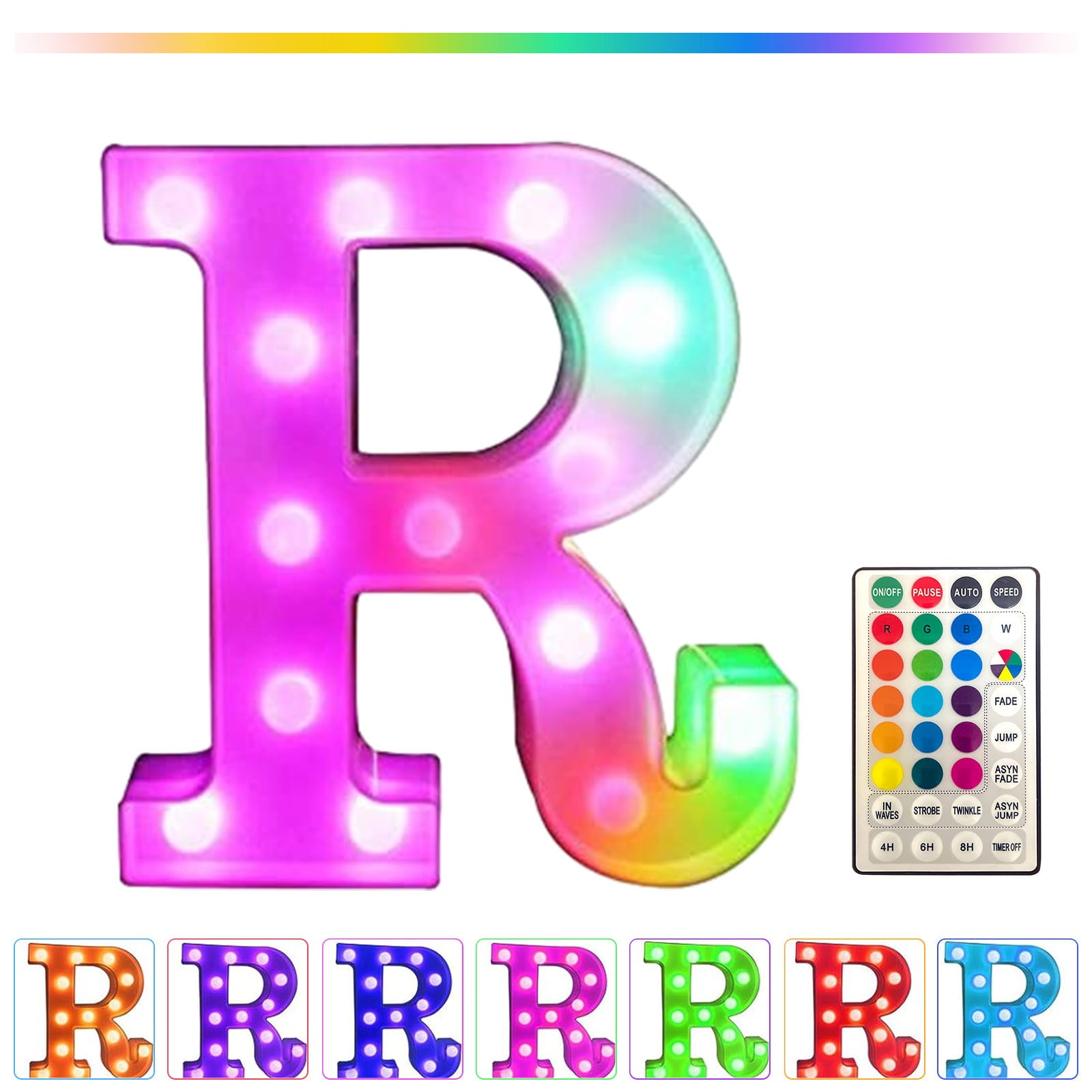 Tyidzon Light up Colorful LED Marquee Letter Lights, Changing Alphabet ...