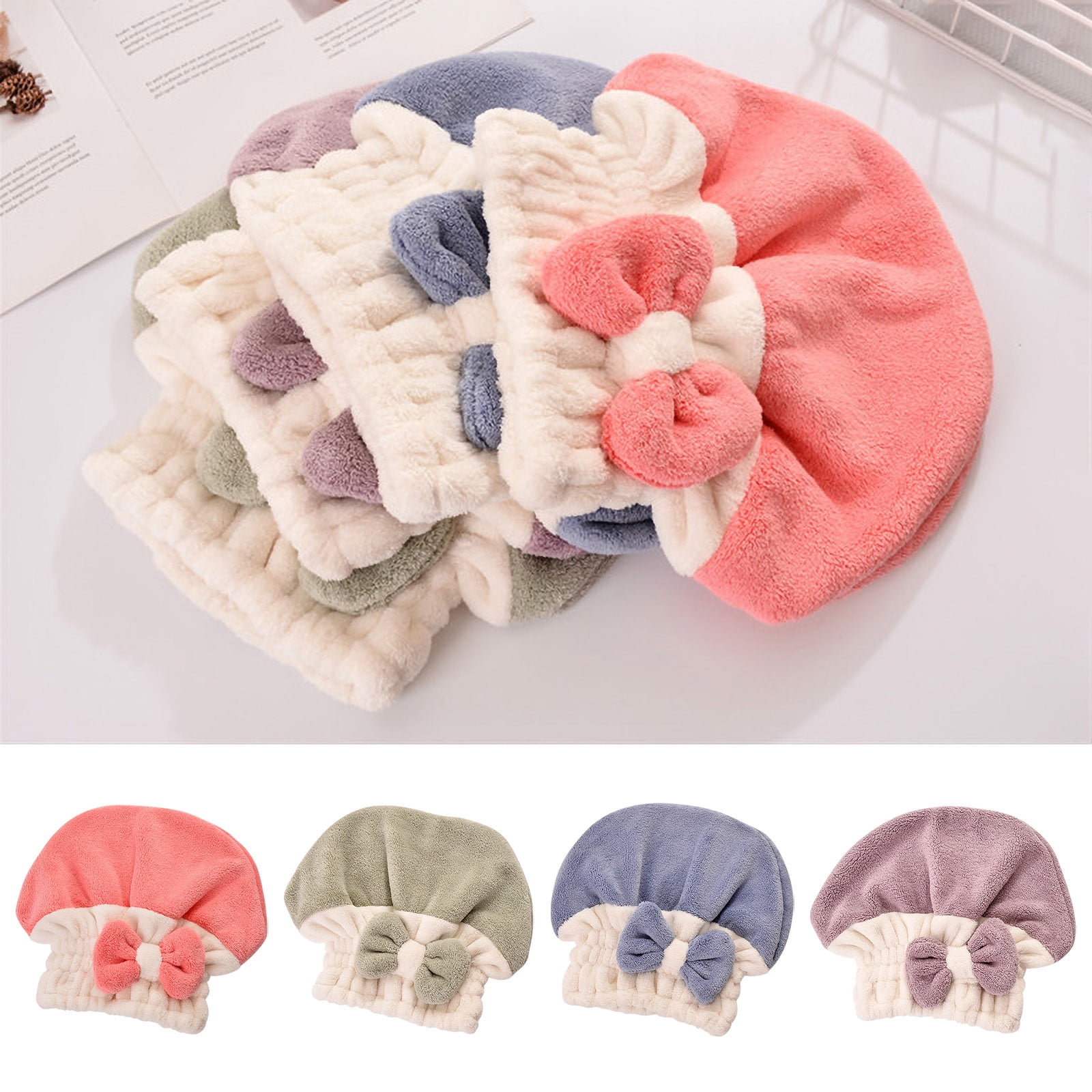 Tyidzon Navy Hair Towel Wrap for Women - Soft Absorbent Quick Dry ...