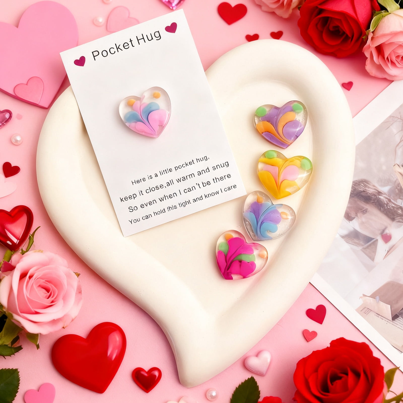 Tyidzon Valentines Day Card With Love Gemstone, Generic Funny Valentine ...
