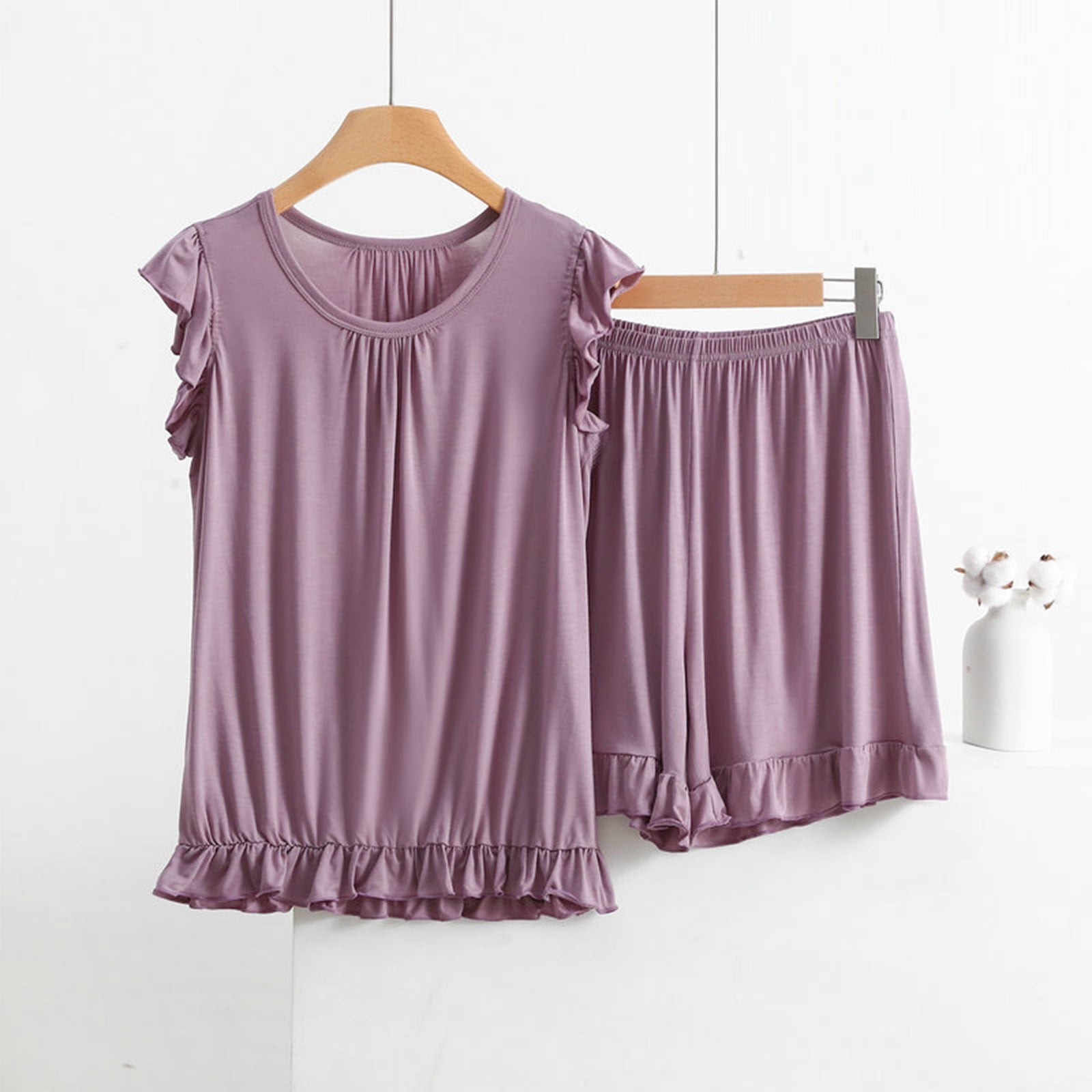 Ayolanni Pink Matching Sets for Women Loungewear Plus Size 2 Piece ...