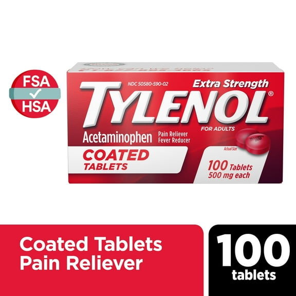 (2 pack) Tylenol Regular Strength Tablets with 325 mg Acetaminophen ...