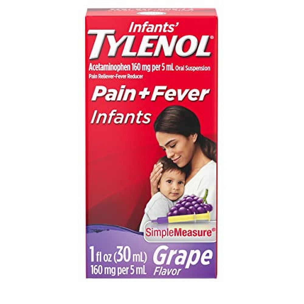 Tylenol Infants Oral Suspension, Grape, 1 Fl. Oz - Walmart.com