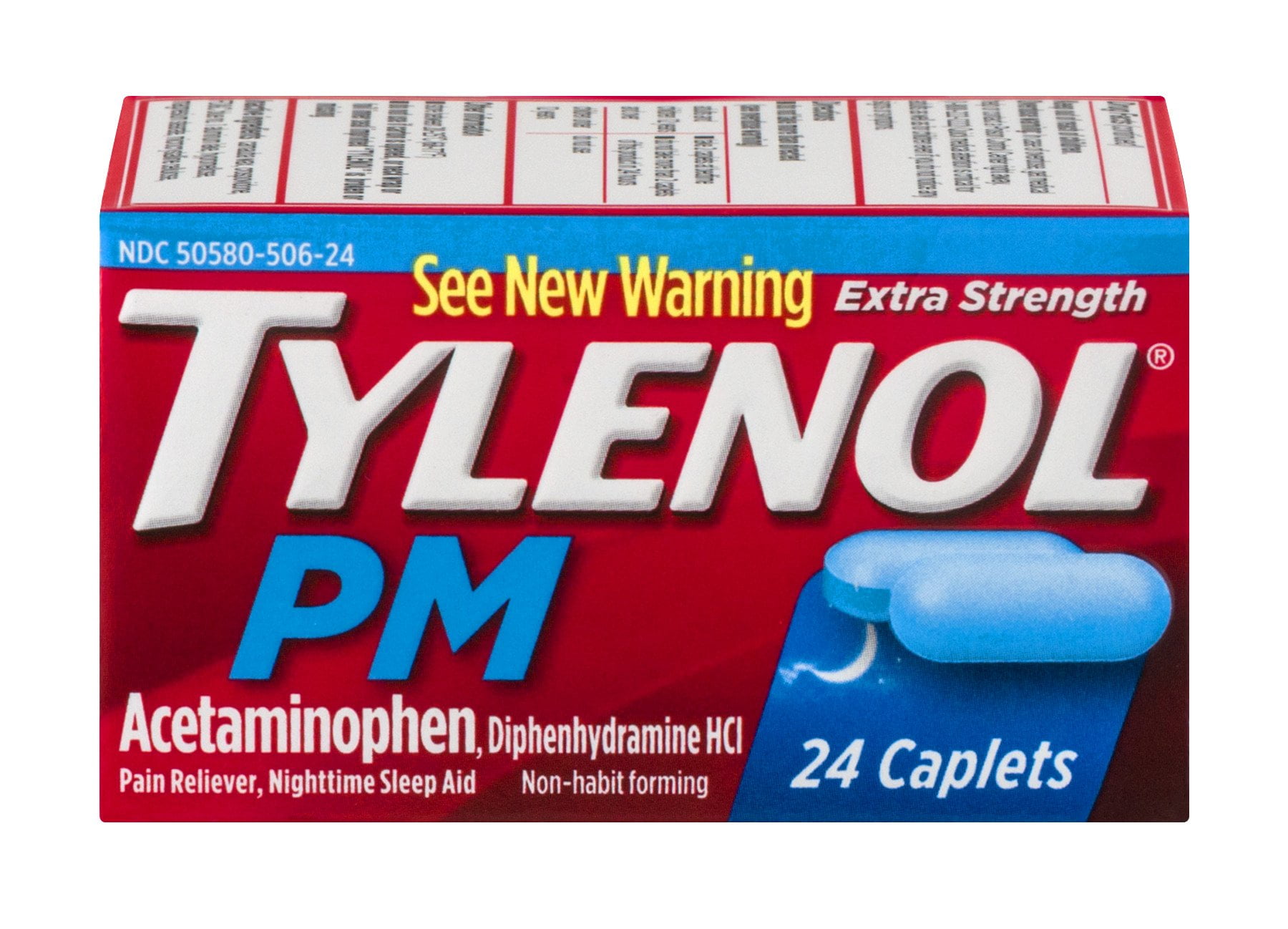 Tylenol PM Extra Strength Caplets, Nighttime Pain Relief, 25 mg ...