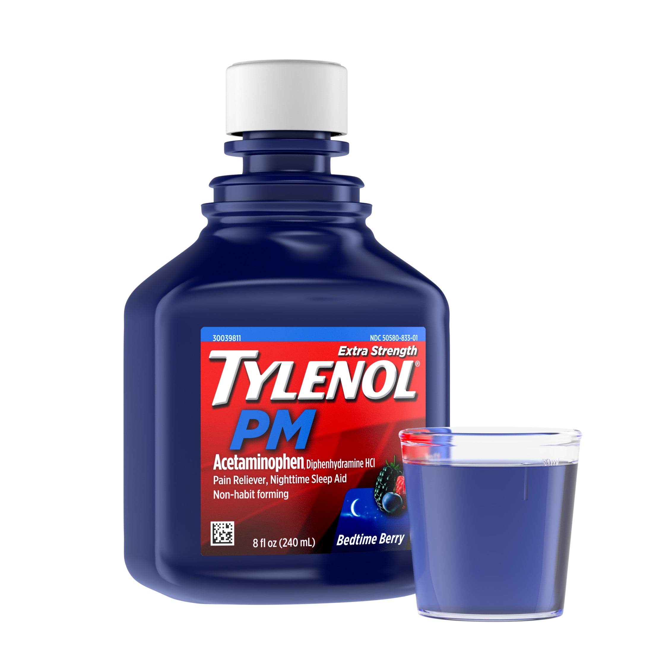 Tylenol PM Extra Strength Liquid Pain Reliever and Sleep Aid, 8 fl. oz ...