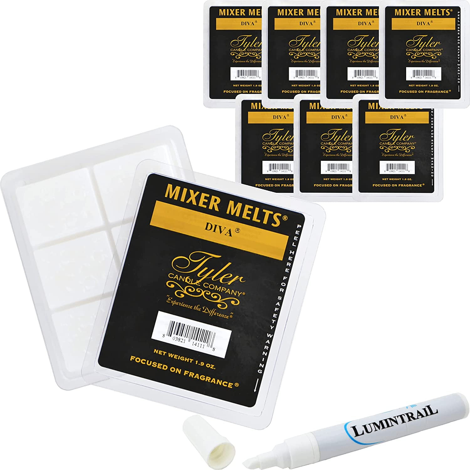 Tyler Candle Mixer Melts, Diva Wax Tarts, Set of 8 for Warmers, Bundle ...