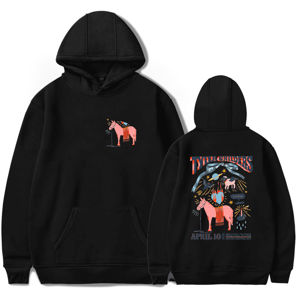Tyler Childers Merch Hoodie Mule Pull Tour 2024 Austin Numbered Hoodies ...