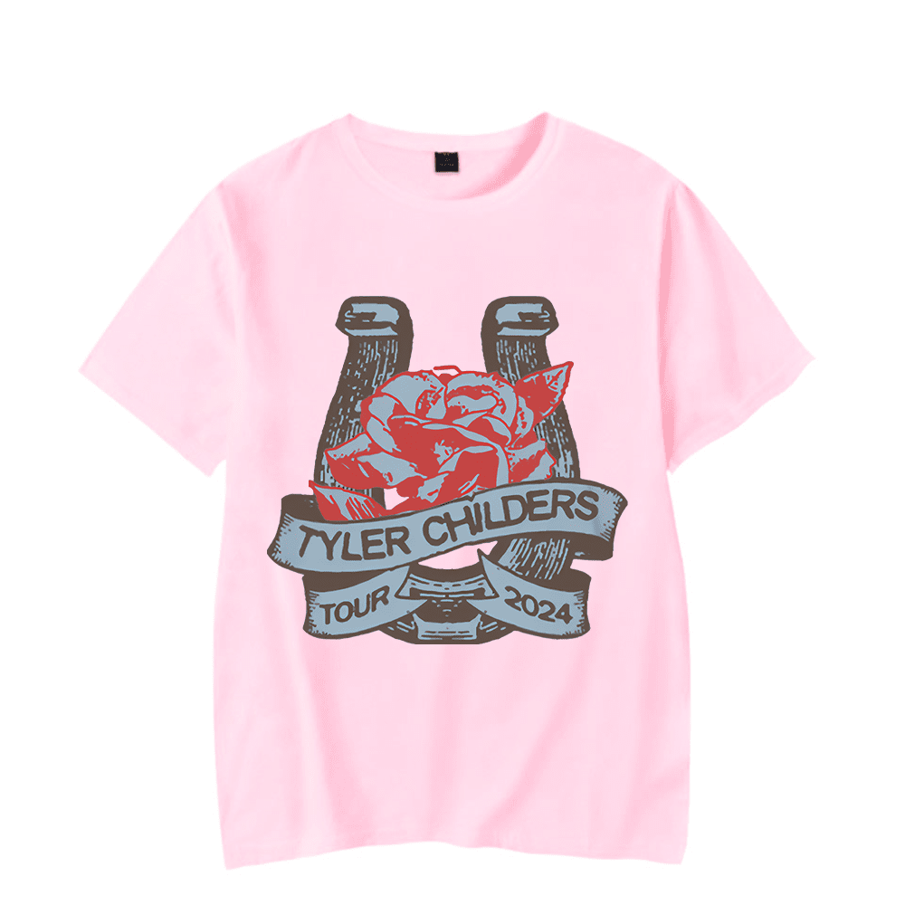 Tyler Childers Merch T Shirt Blue Muleshoe T-Shirt 2024 Tour Merch ...