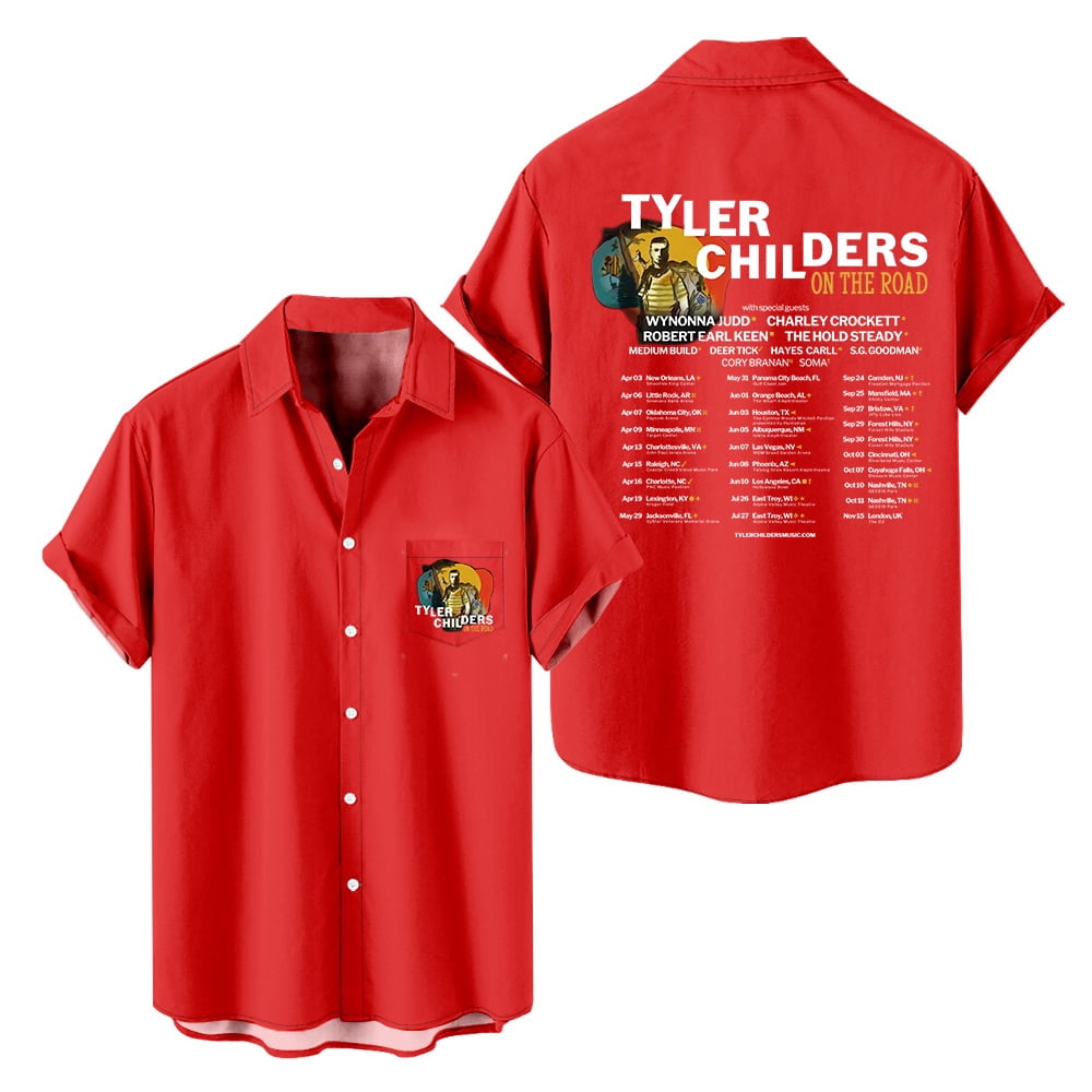 Tyler Childers On The Road Tour 2025 Shirts Hip Hop Short Sleeve Casual ...