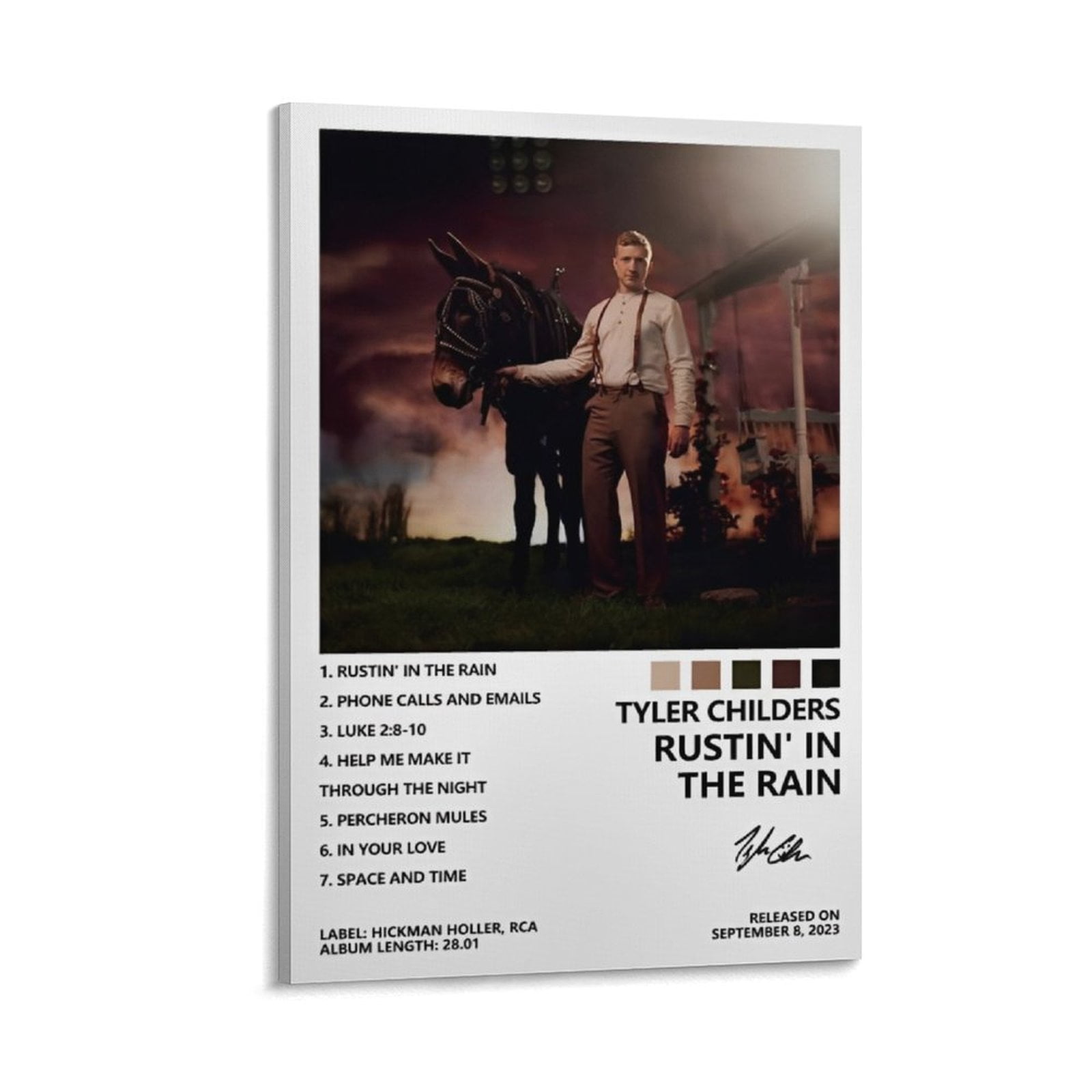 Tyler Childers Poster Rustin' in The Rain Frame-style24x36inch(60x90cm ...