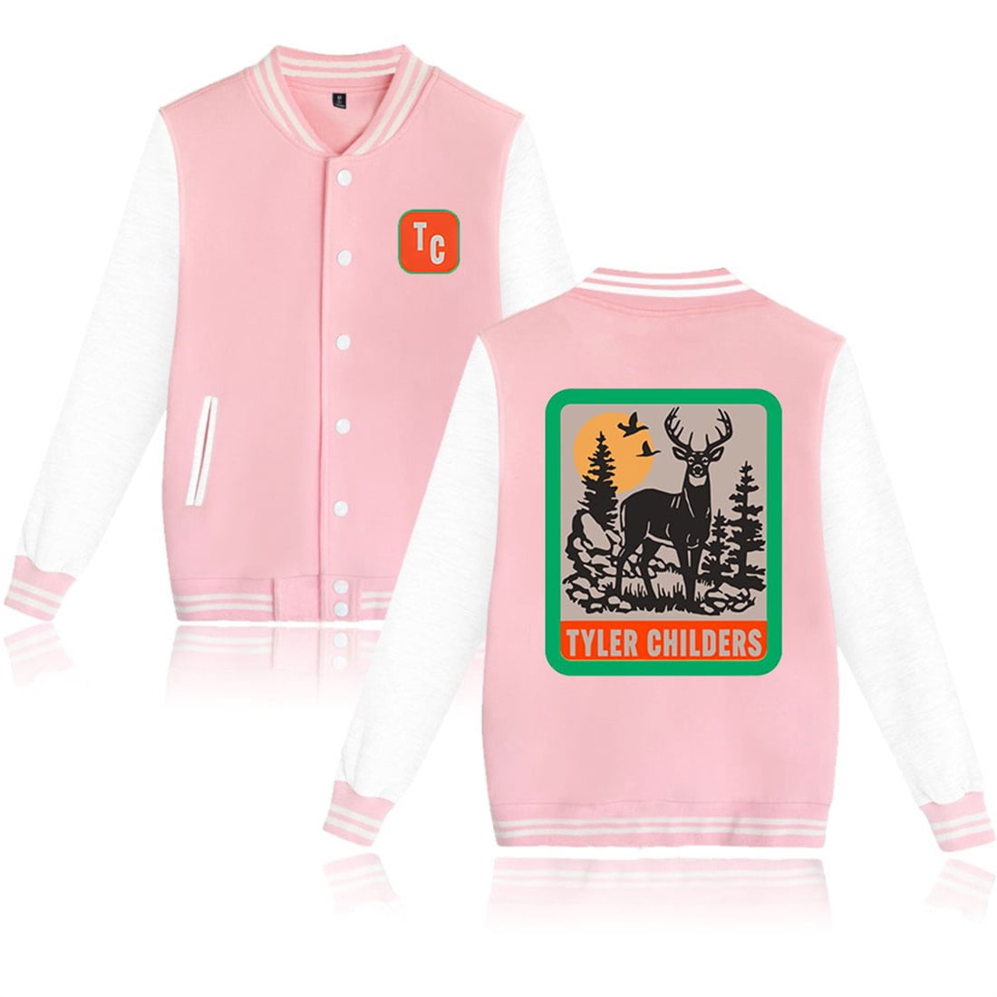 Tyler Childers TC Jackets Hip Hop Baseball Uniform Casual Long Sleeve ...
