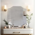 Tyler Dillon Bi-Fold Vanity Mirror with Curved Sides and Champagne ...