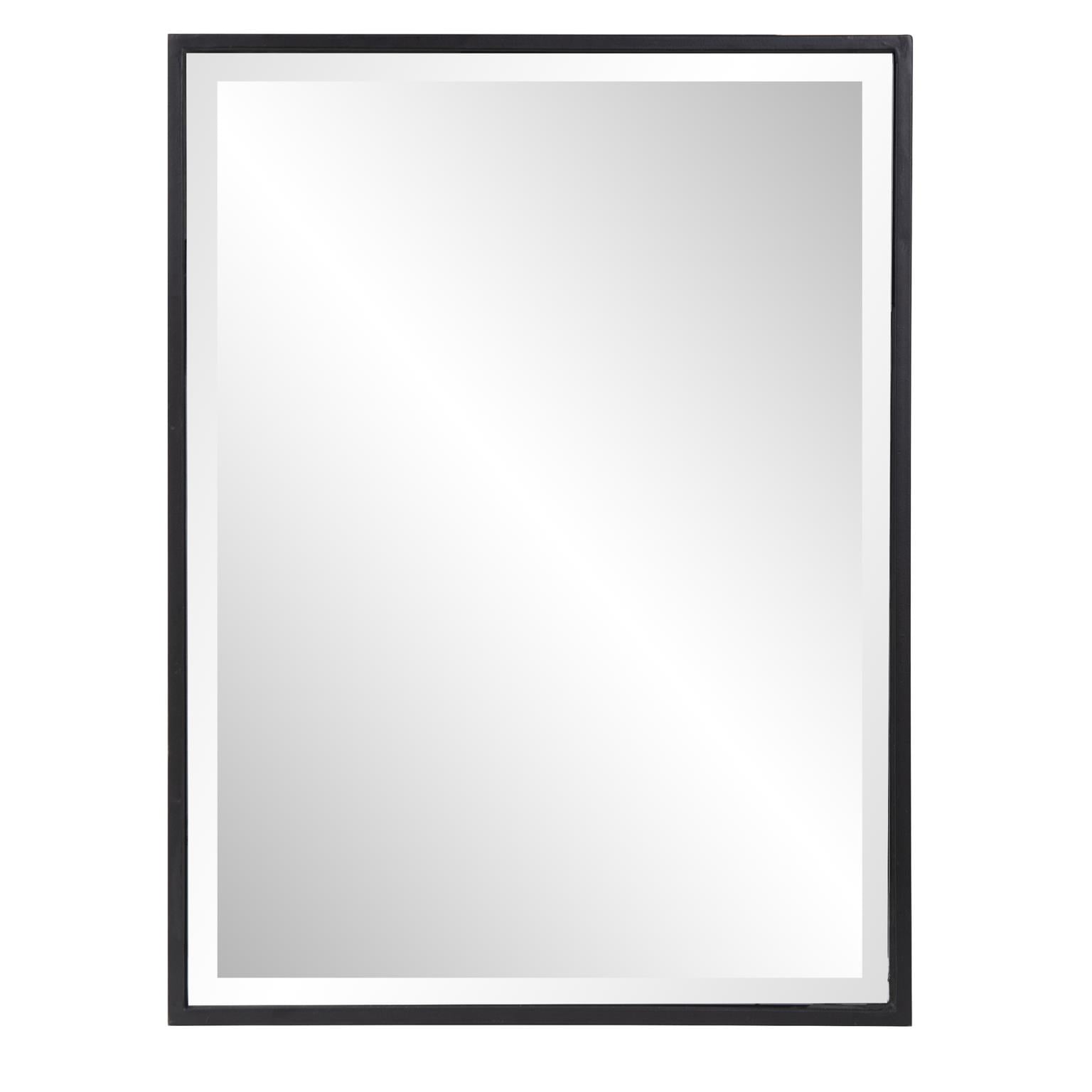 Tyler Dillon Rectangular Beveled Mirror - Matte Black Frame - Walmart.com