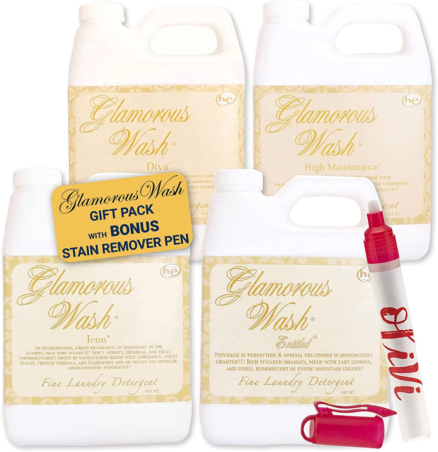 Tyler Glamorous Wash Liquid Laundry Detergent Gift Pack - Pack Of 4-4 ...