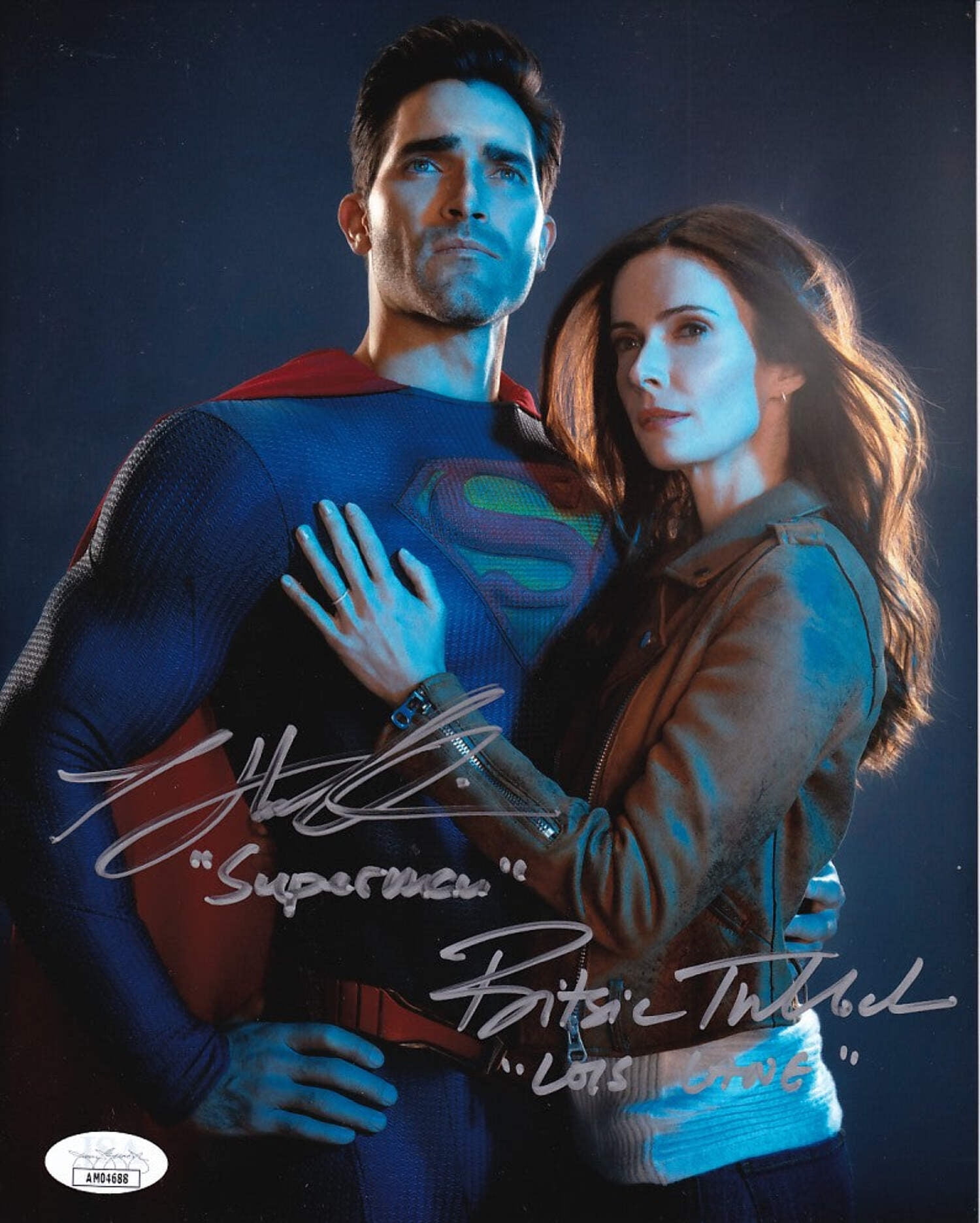 Tyler Hoechlin and Bitsie Tulloch autographed Superman Lois 8x10 photo ...