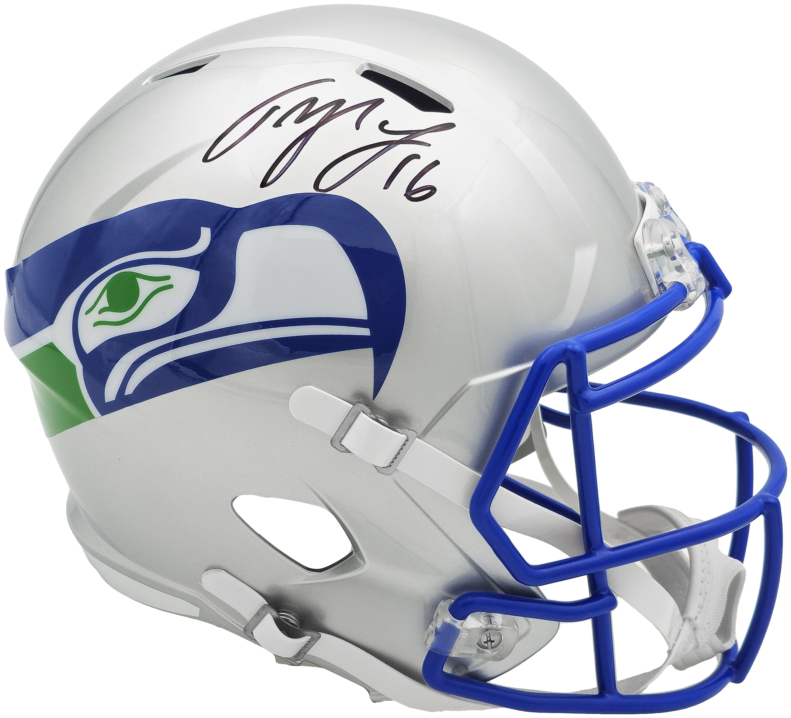 Tyler Lockett Autographed Seattle Seahawks Silver 1983-01 Throwback ...
