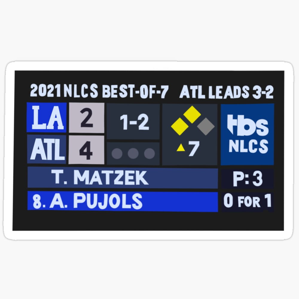 Tyler Matzek Game 6 Scoreboard Sticker Baseball Sticker, Football ...