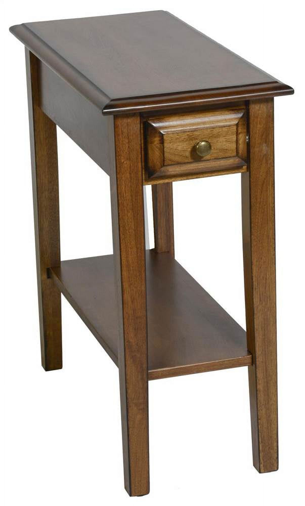Tyler Rectangular End Table with Drawer in Burnished Walnut - Walmart.com