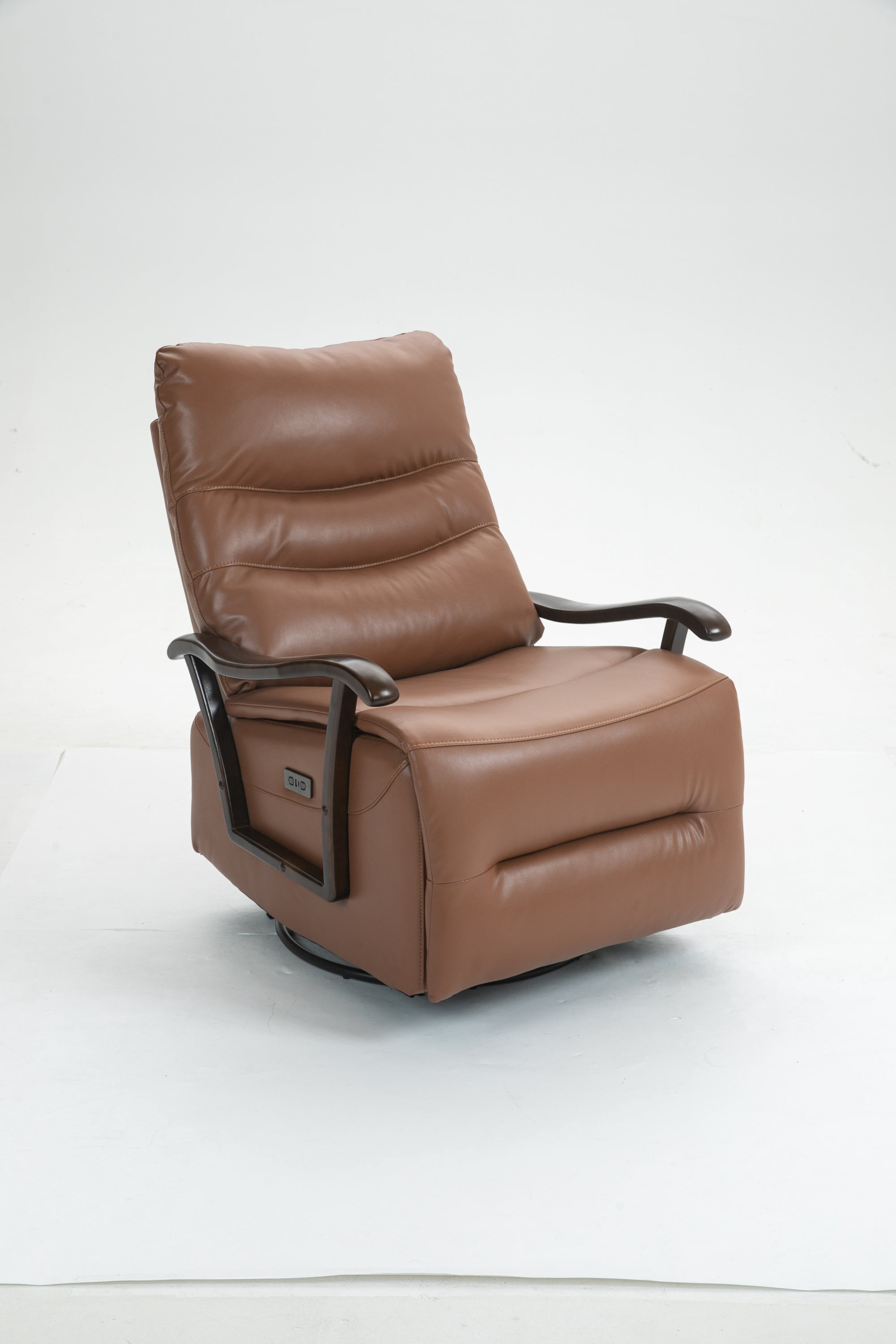 Tyler Swivel Power Recliner with Solid Wood Armrests - Orange - Walmart.com