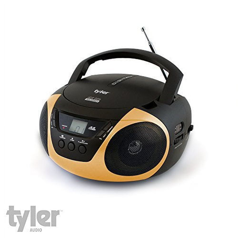 Tyler TAU101-YL Portable Sport Stereo CD Player with AM/FM Radio Aux ...