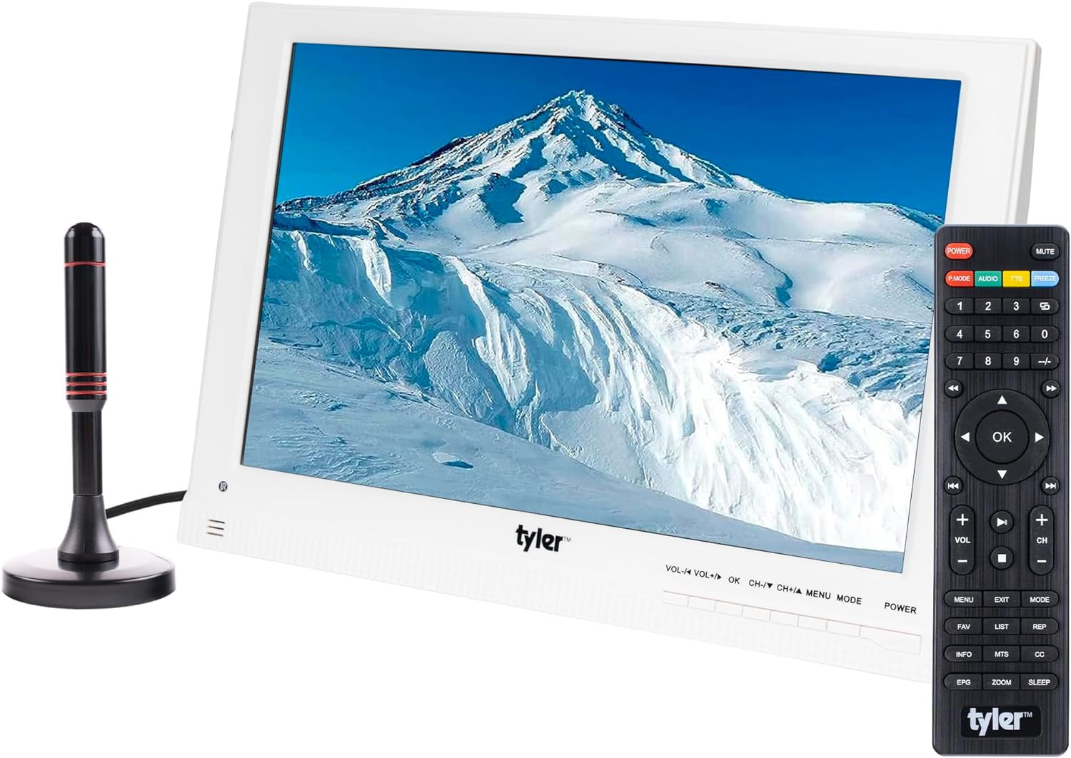 Open Box Tyler TTV707-13 13.3" Portable Battery Powered LCD HD TV Television with HDMI, USB, RCA ...