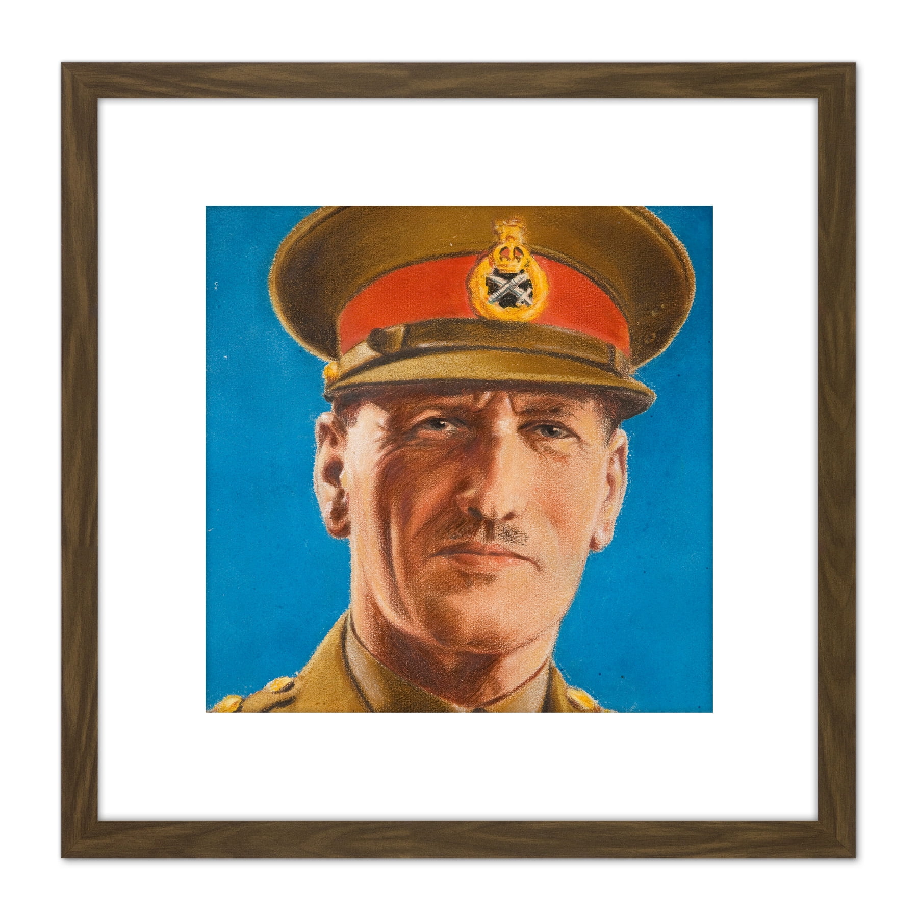 Tymim Faces WWII War UK General Auchinleck 8X8 Inch Square Wooden ...