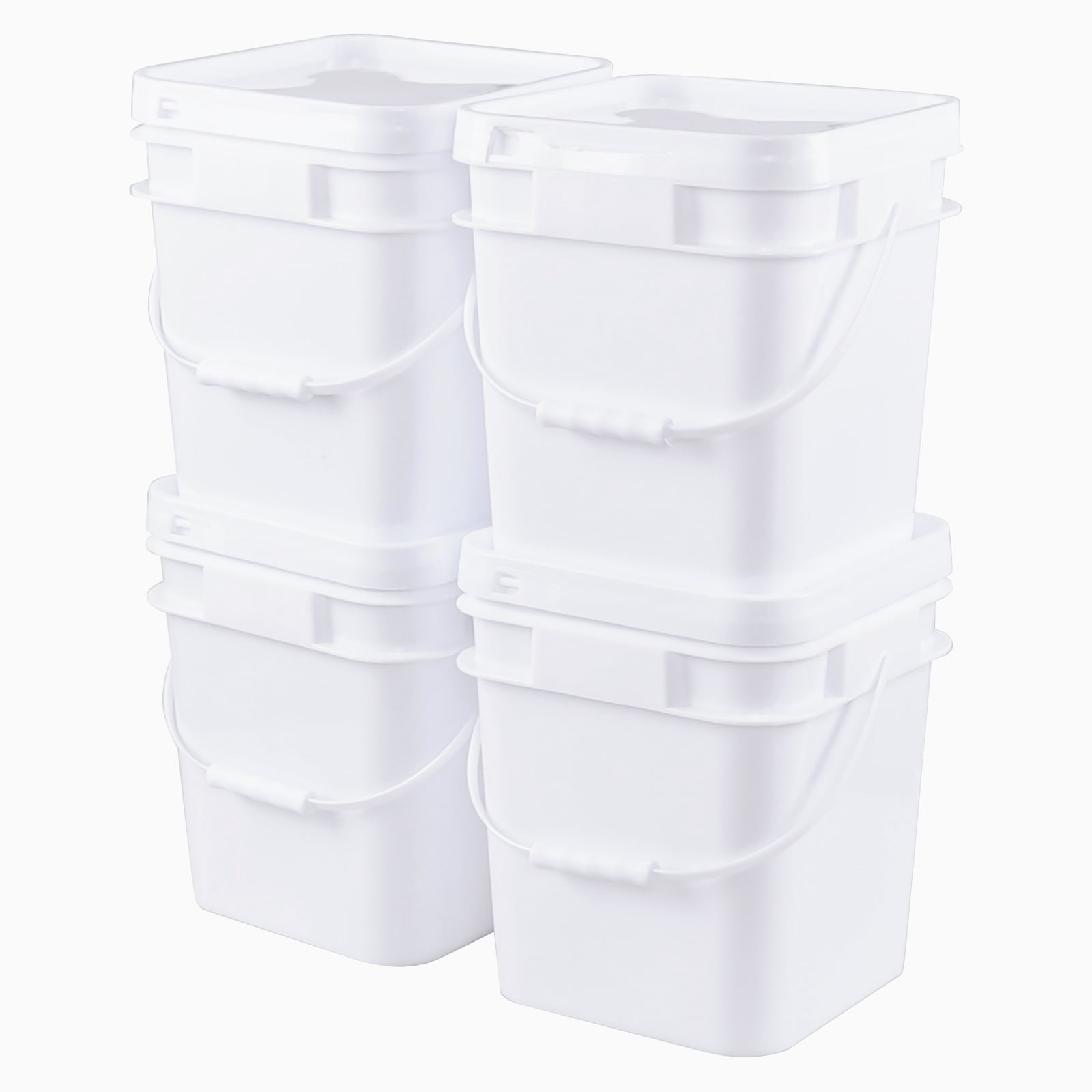Paint Storage 8 Pack 2 Quart Paint Buckets With Lids - 1/2 Gallon ...