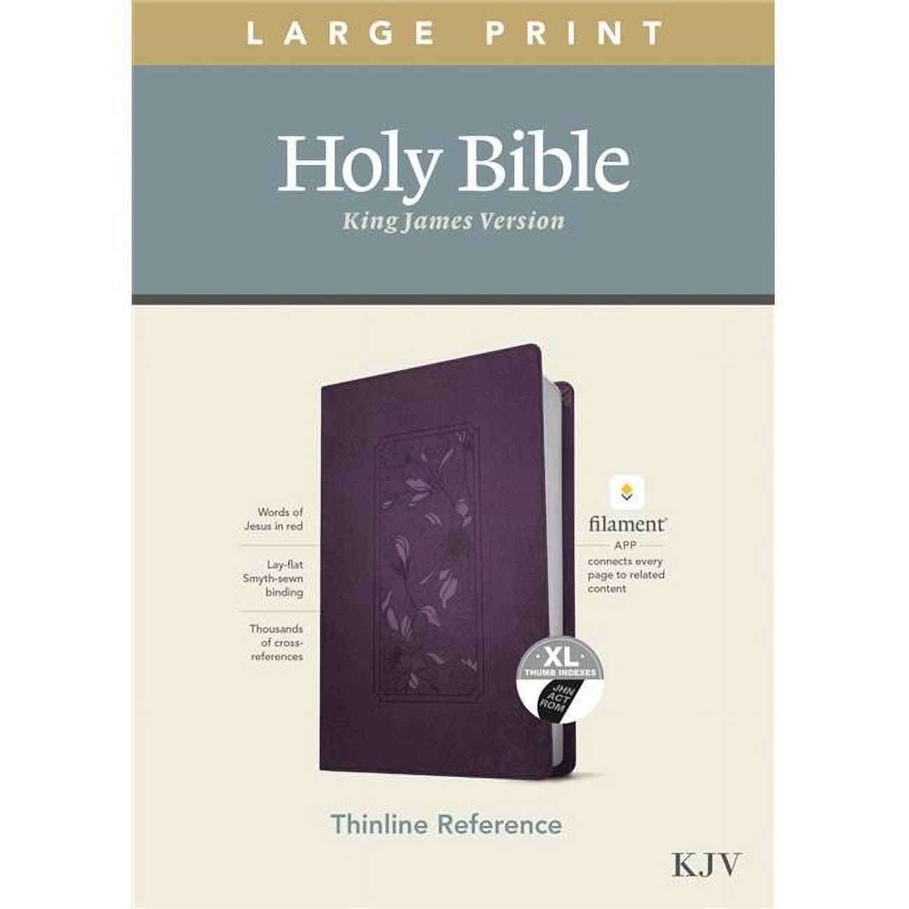 Tyndale House Publishers 244520 KJV Large Print Thinline Reference ...