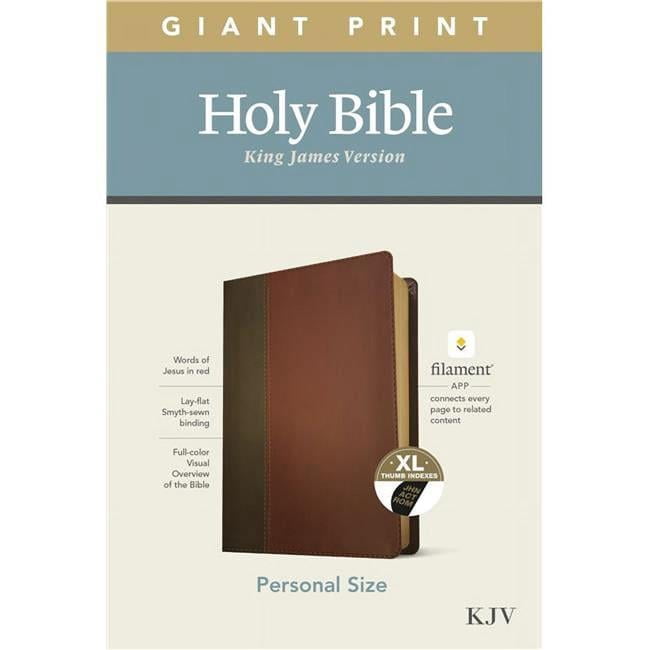 Tyndale House Publishers KJV Personal Size Giant Print Bible, Brown ...