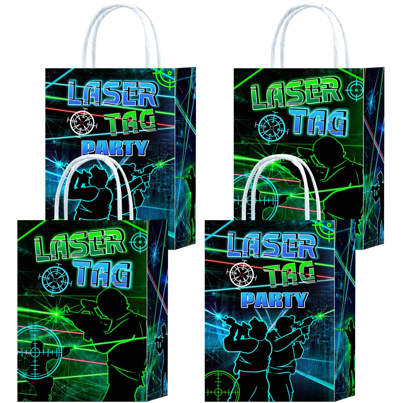 Tyndallrays 16 Pieces Laser Tag Gift Bags for Birthday Party Supplies ...