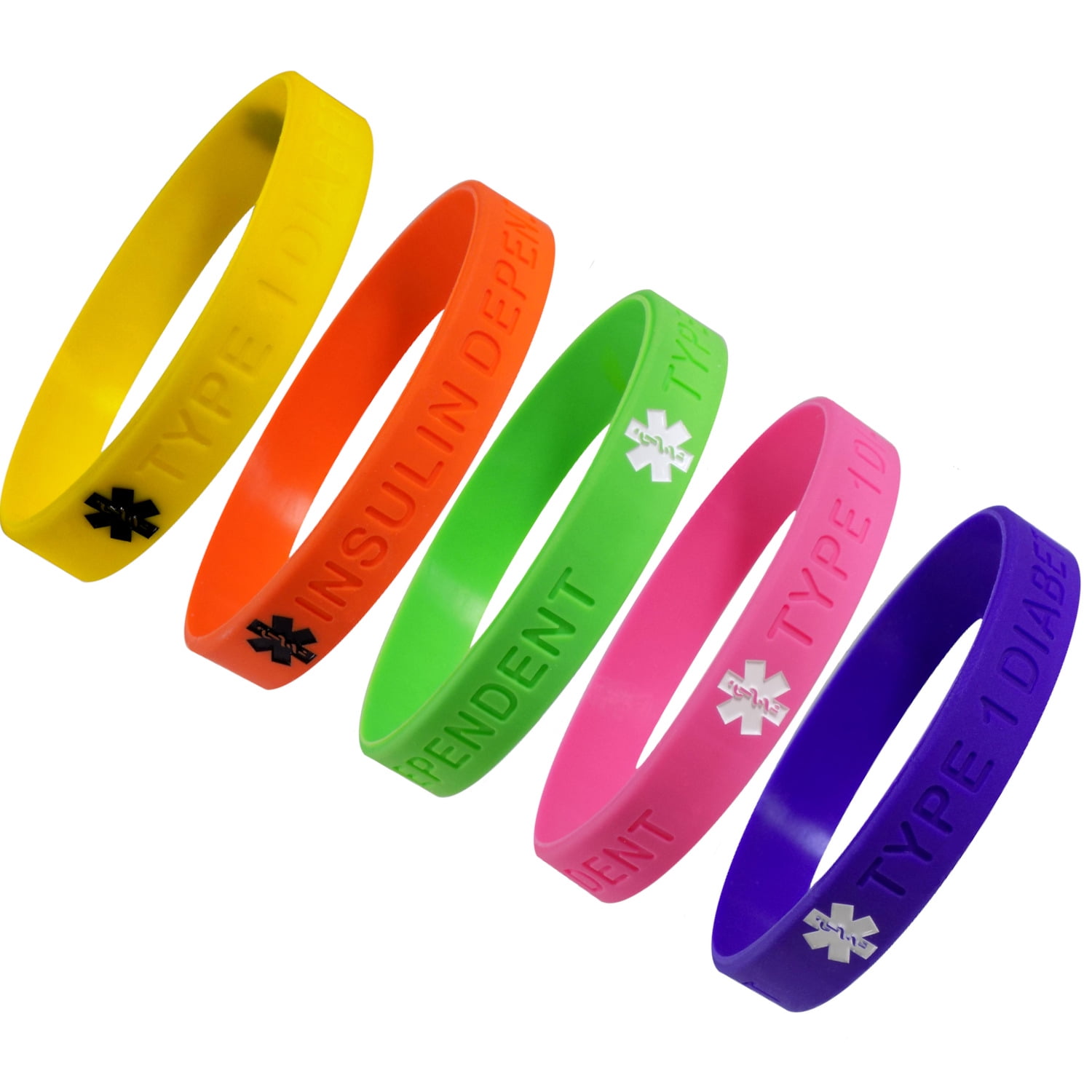 Type 1 Diabetic Insulin Dependent Medical Alert ID Privacy Silicone ...