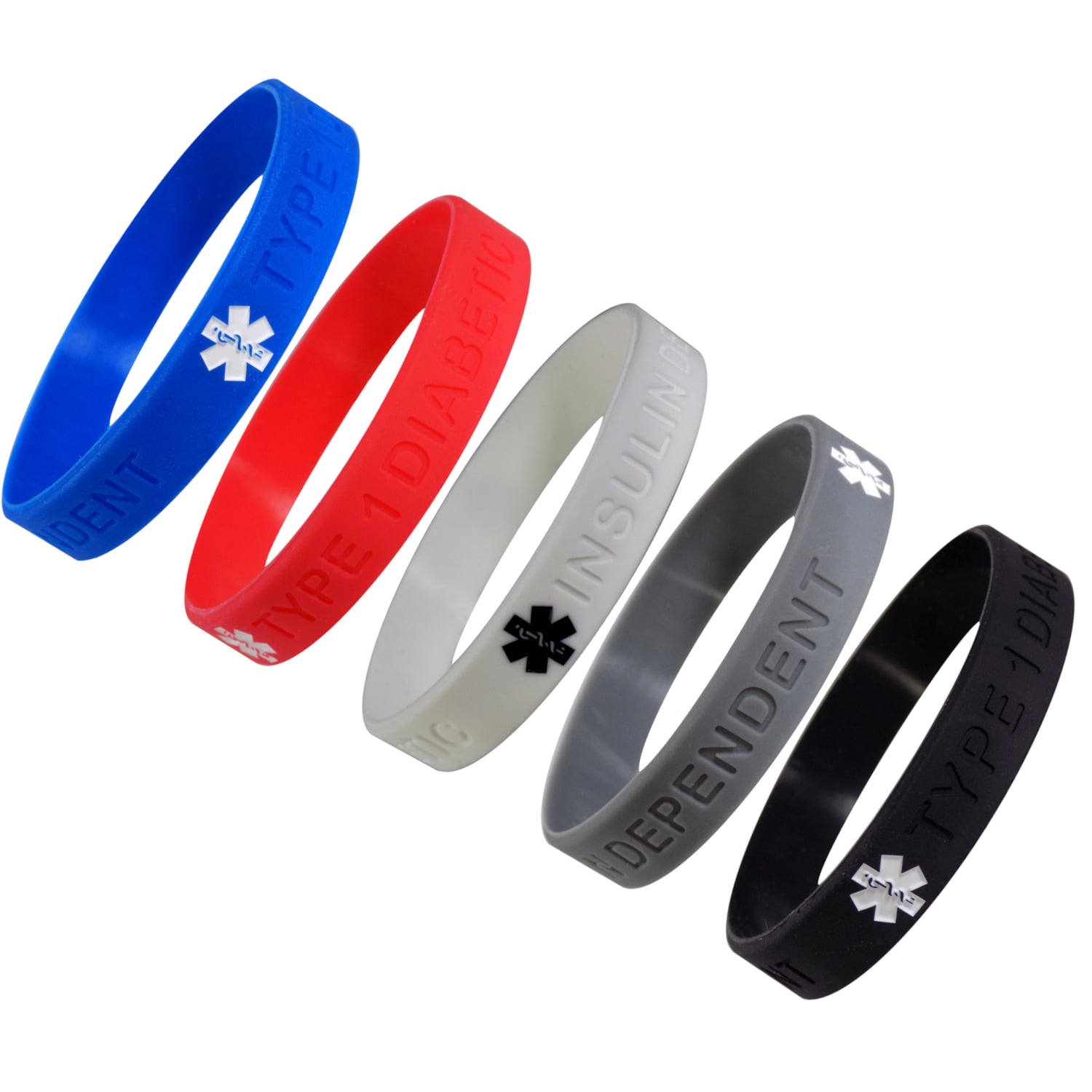 Type 1 Diabetic Insulin Dependent Medical Alert ID Privacy Silicone ...