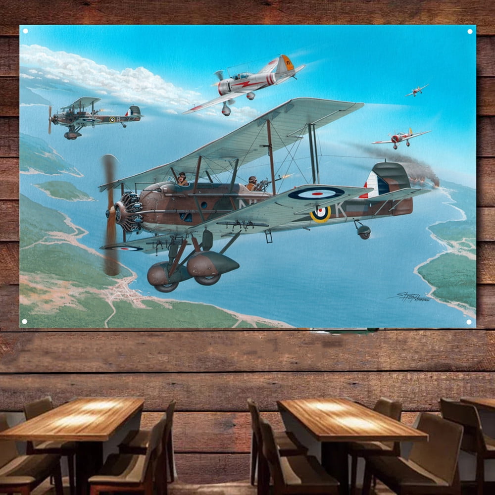 Type 267 Vildebeest Mk.III Fighter Banner Wall Hanging Flag - Air Force ...