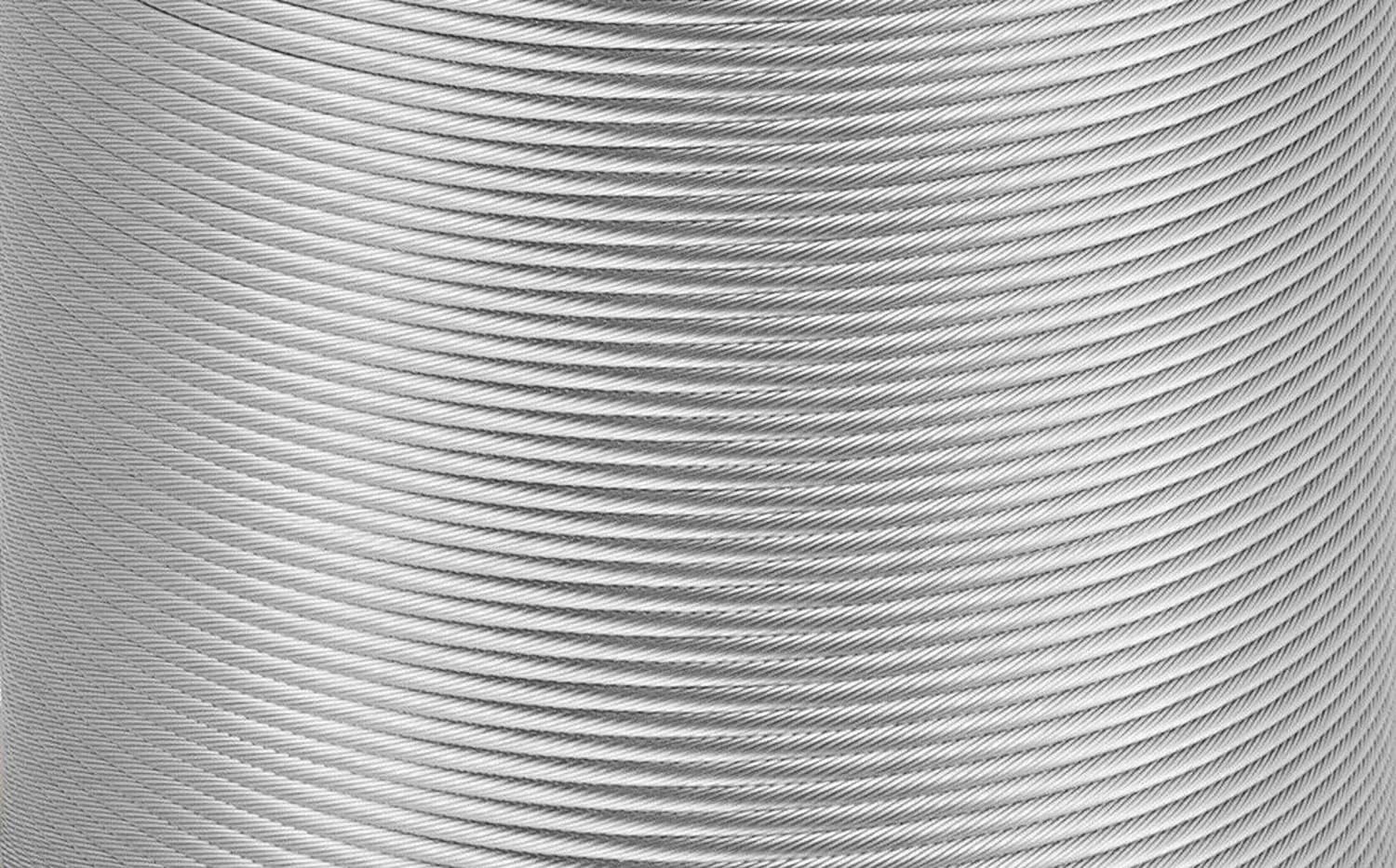 Type 316 Stainless Steel 3/16" Diameter, 1X19 Strand for Cable Railing ...