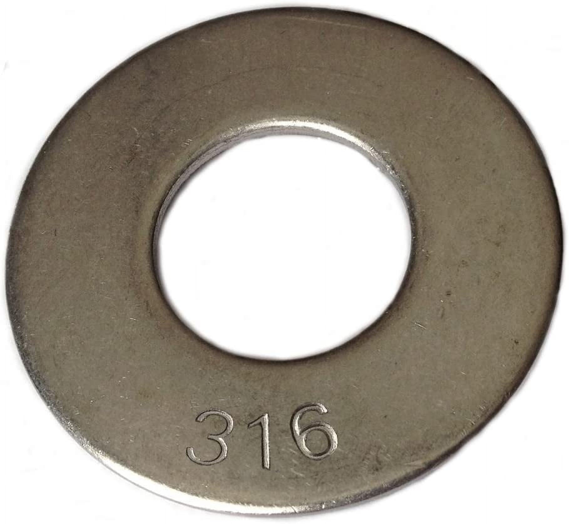 Type 316 Stainless Steel Common Flat Washers Size 1/4" (pack of 100pcs ...