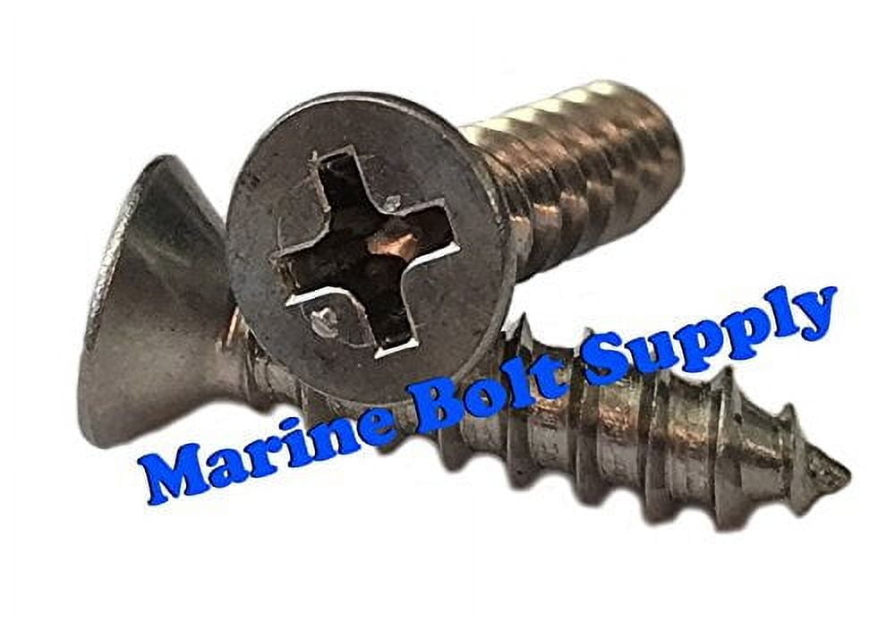 Type 316 Stainless Steel Phillips Drive Flat Head Sheet Metal Screw Kit ...