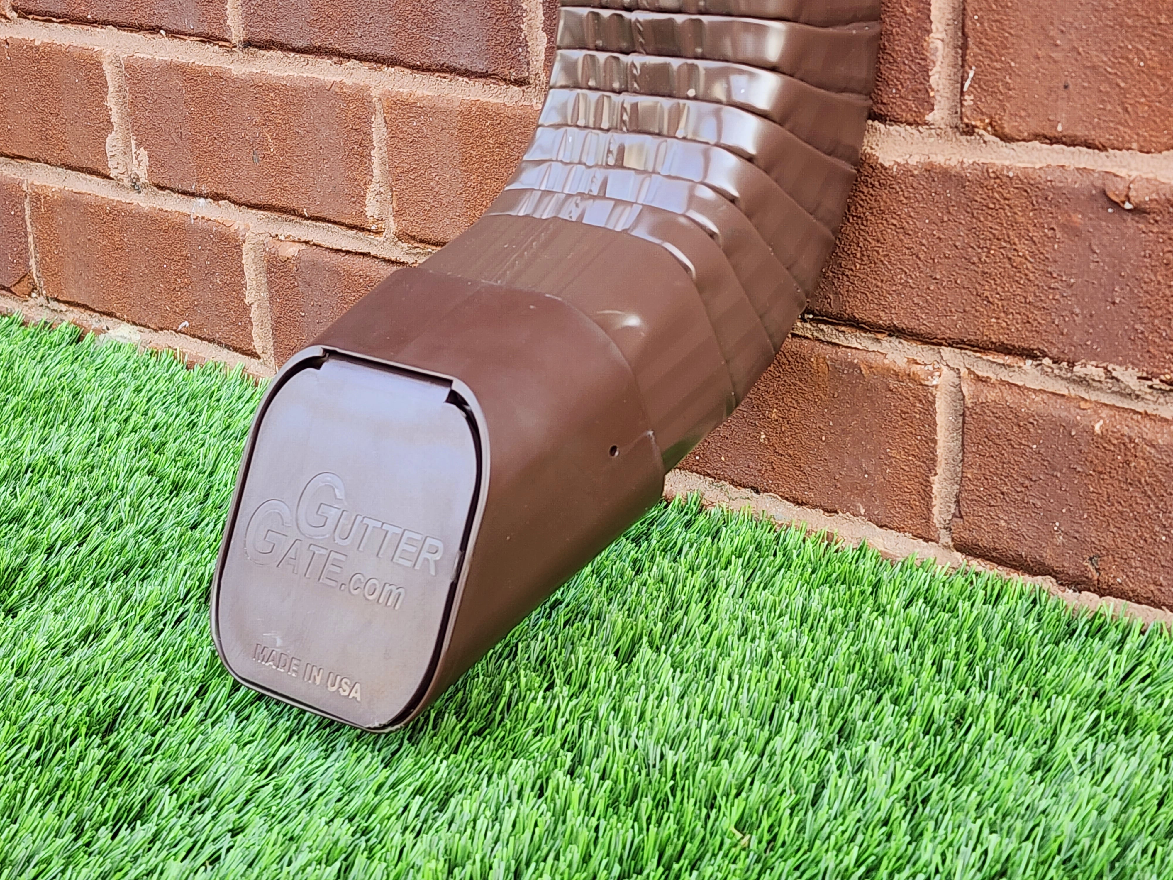 Type A 3 in. x 4 in. Brown Plastic Downspout Extension - Walmart.com