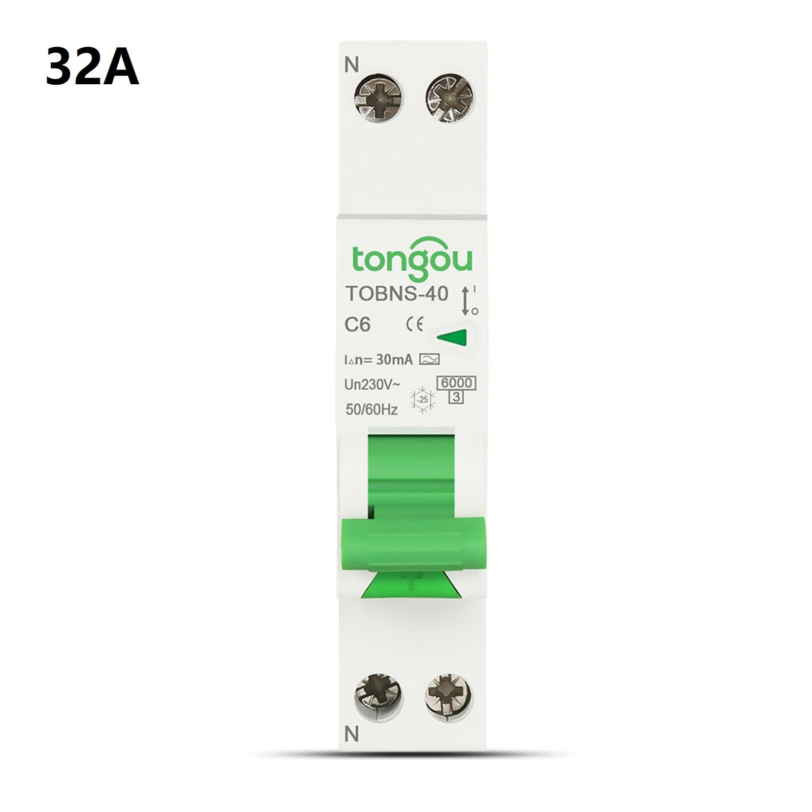 Type A Curve B RCBO 6KA 18mm 30mA 1P+N Leakage Circuit Breaker with Over Current 32A - Walmart.com