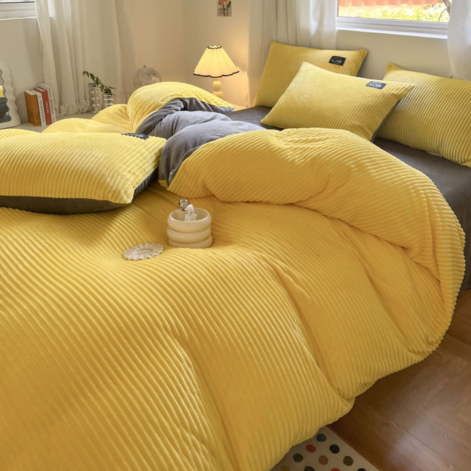 Type A Flannel Sheet and Duvet Cover 3-Piece Set for 1.2 Meter Bed ...