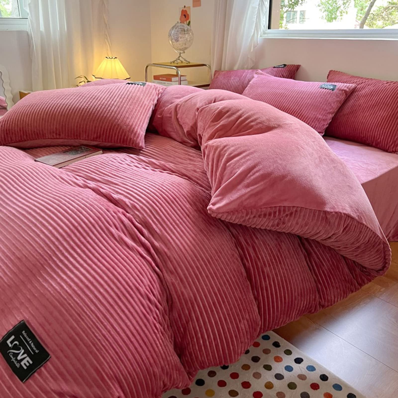 Type A Flannel Sheet and Duvet Cover 3-Piece Set for 1.2 Meter Bed ...