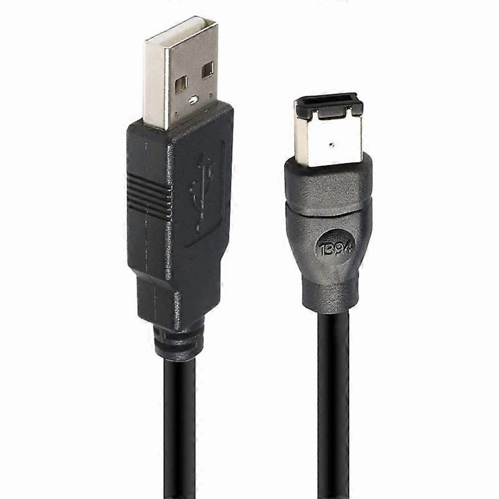 Type A JUNSUNMAY 1.8m Firewire IEEE 1394 6 Pin Male to USB 2.0 Male ...