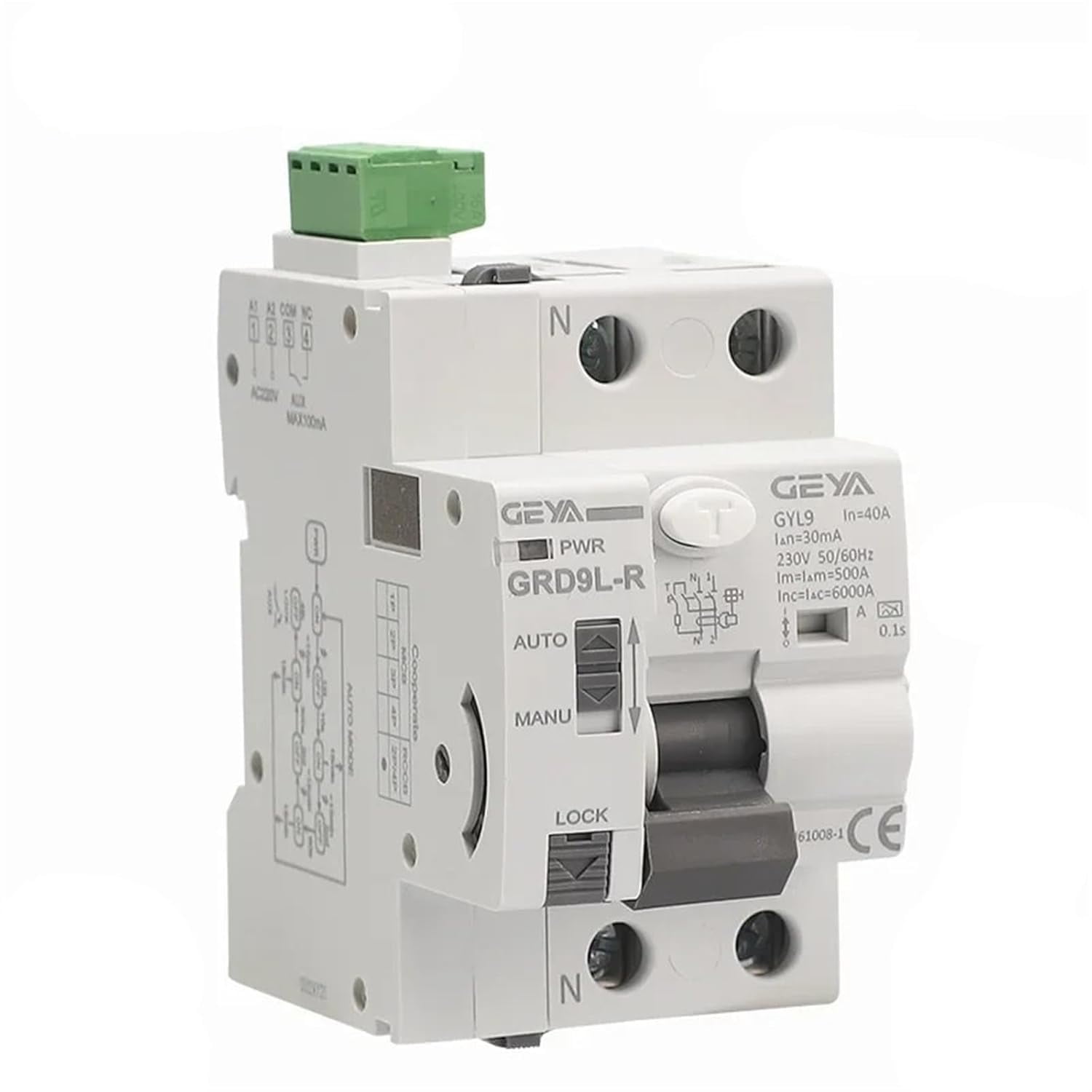 Type A Recloser Modular Circuit Breaker 40A 63A 30mA 100mA 300mA Safety ...