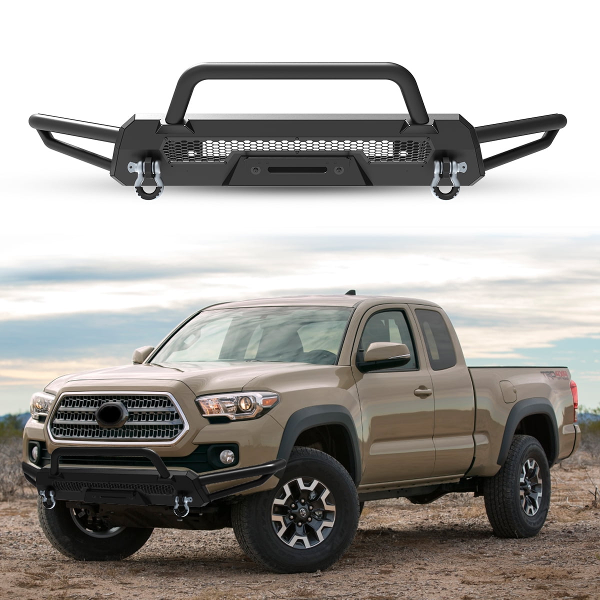 Type-B 3 IN 1 Front Bumper Assembly(Mid-Width Front Bumper+Side Wings ...