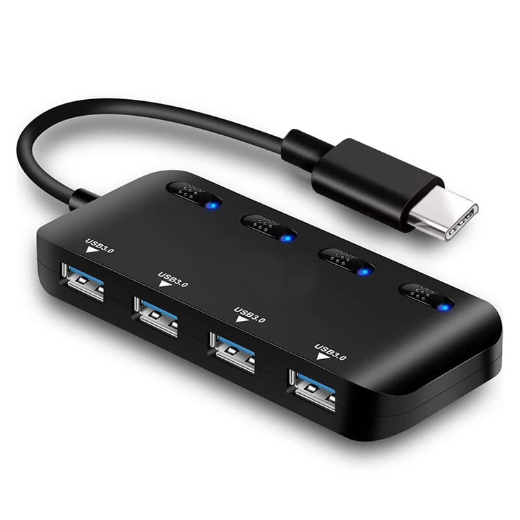 Type-C 3.0 Hub Splitter - Type-C Extender 4 Port USB Ultra Slim Data ...