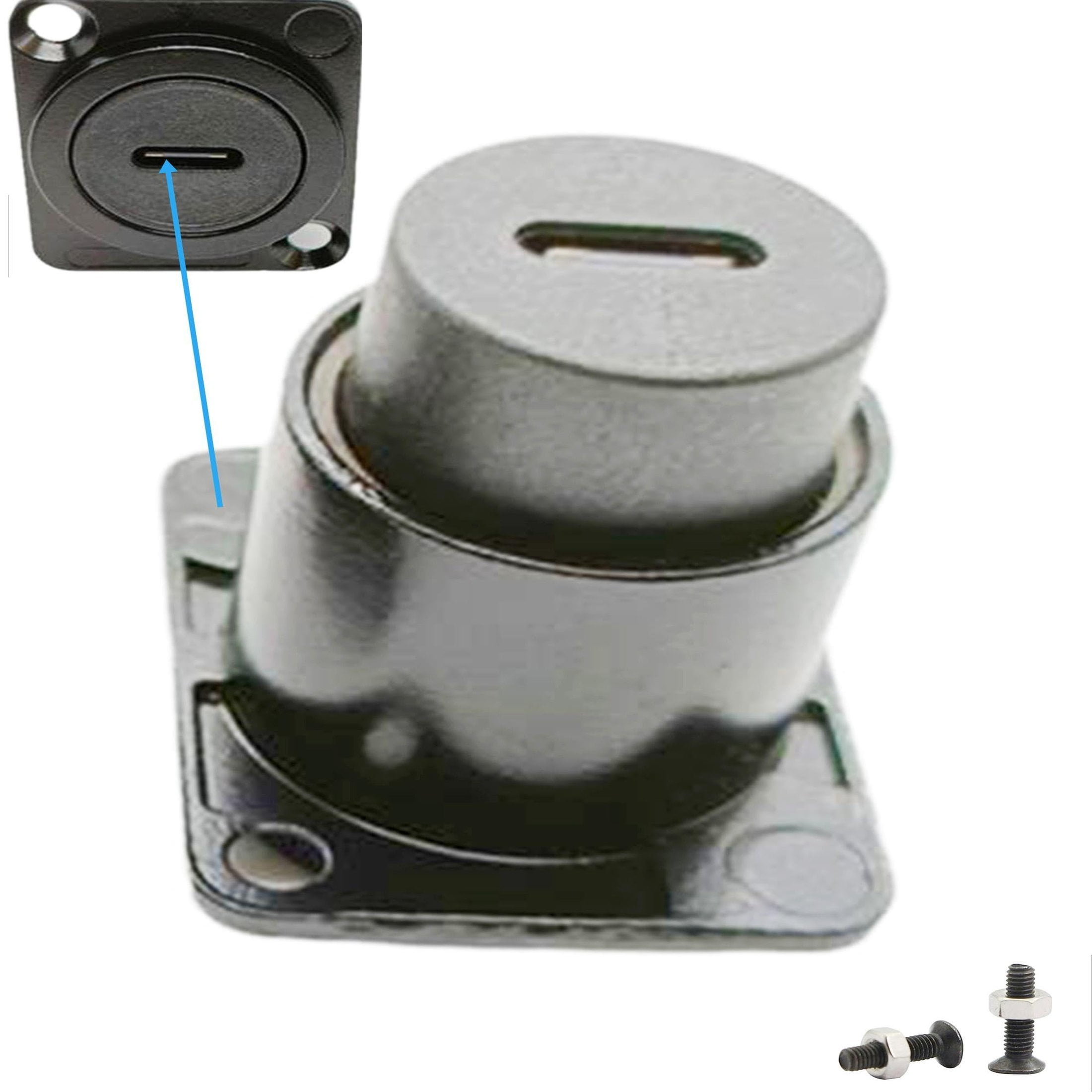 Type-C 3.1 Female Panel Mount Coupler for Audio Video Network Equipment ...