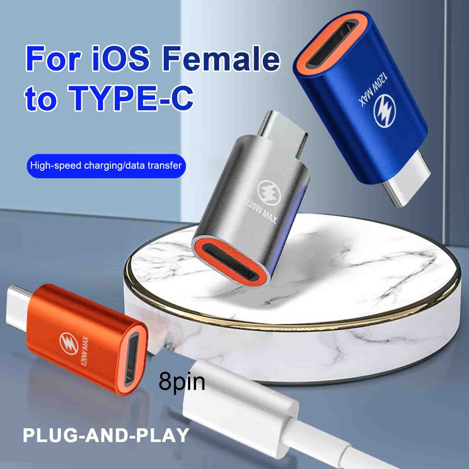 Type-C Adapter Fast Charging OTG Connector Plug-Play Compact Size ...