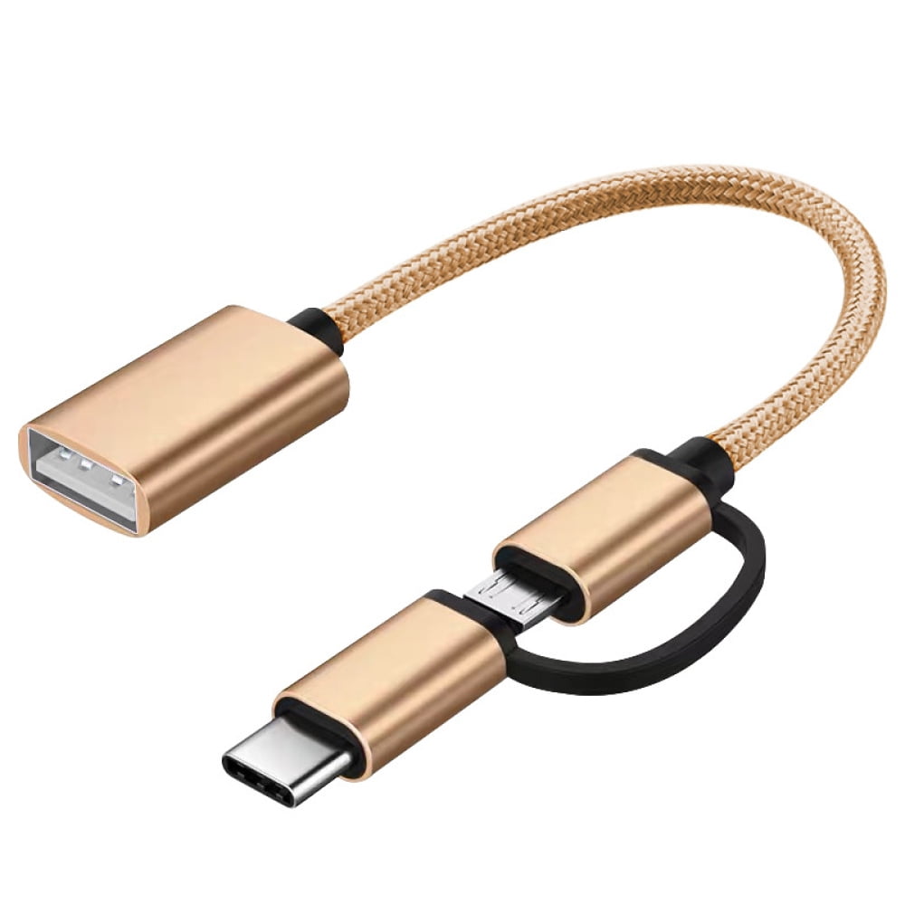 Type-C Android to Usb 2 in 1 OTG Data Cable for Mobile Phone Tablet ...