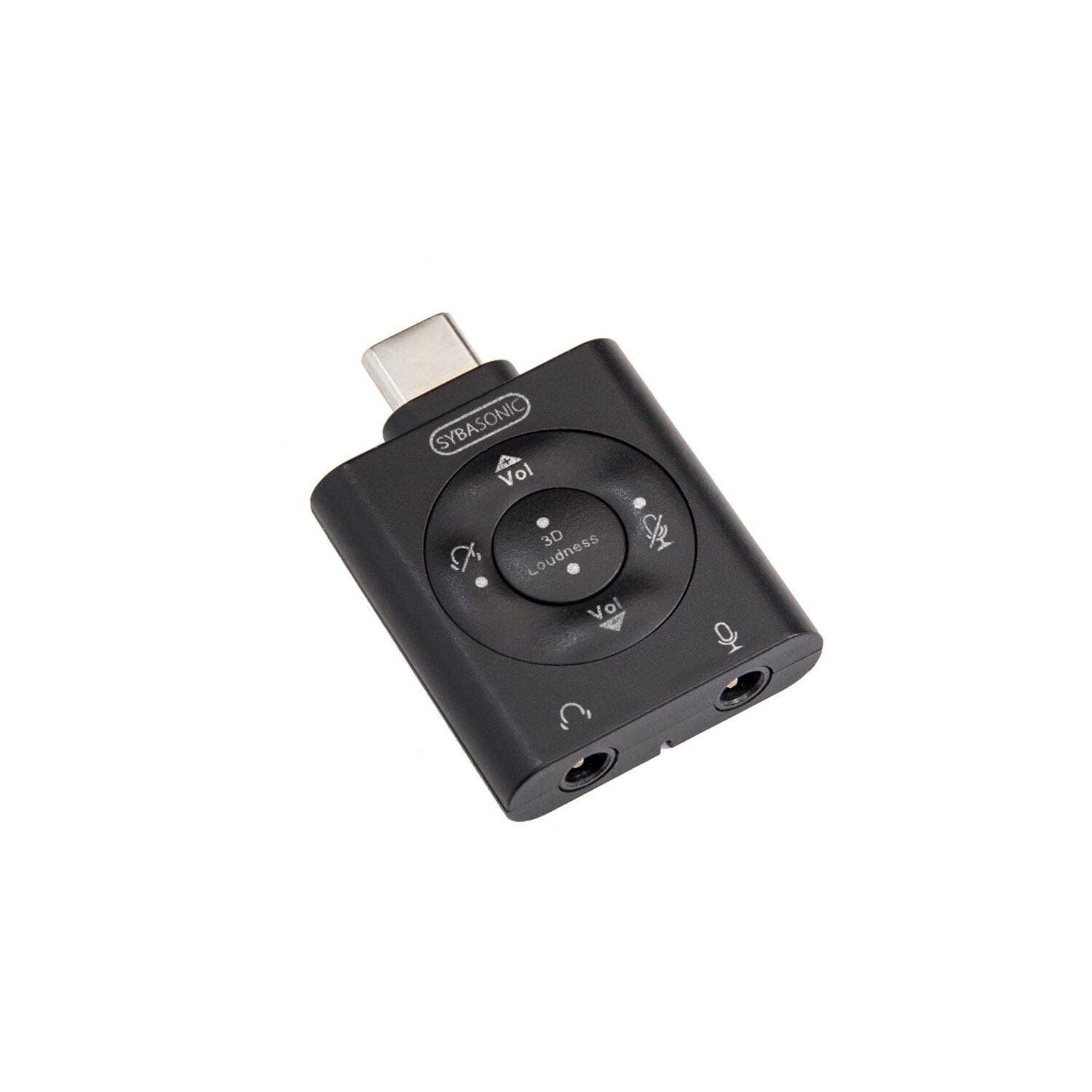 Syba Type-C Audio Adapter DAC 96 KHz 24 Bit to 3.5mm Audio and Mic Jack ...